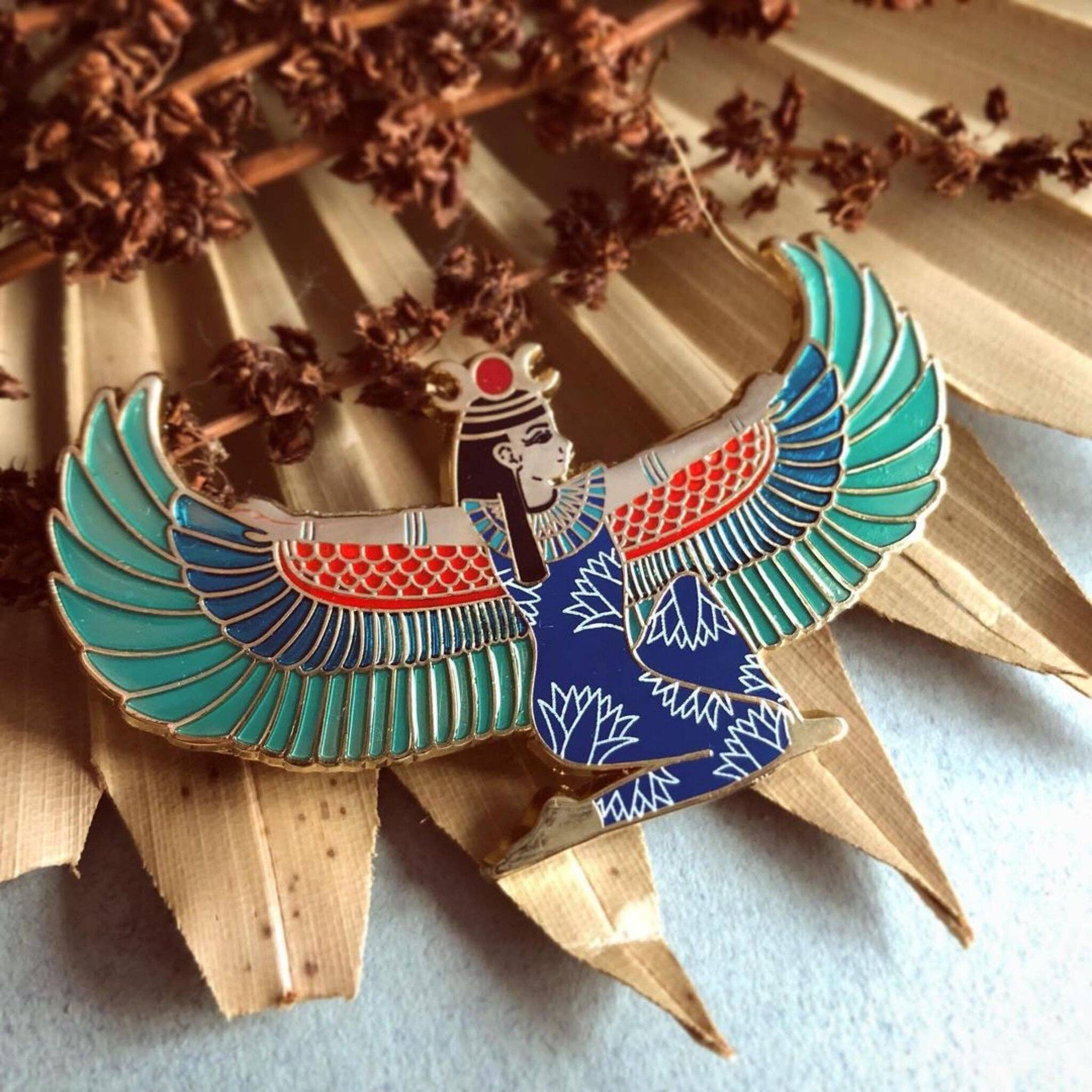 Winged Isis Enamel Pin | Phantom Quartz - A Metaphysical Boutique